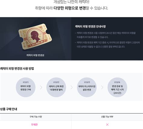 캐릭터 외형 변경권 로스트아크 Shop