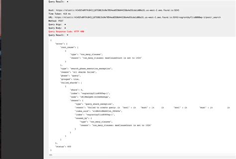 Error Too Many Clauses Maxclausecount Is Set To Issue