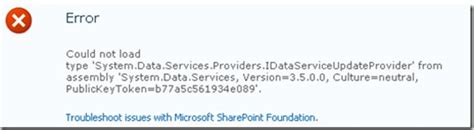 error could not load type ‘system data services