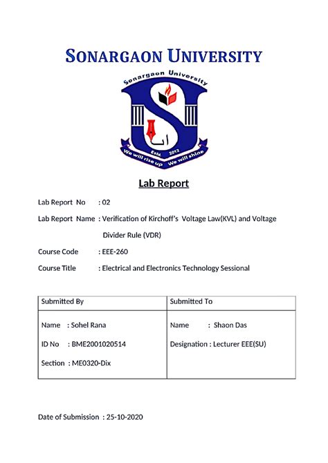 Electrical And Electronics Project 1 Assignments Electronics Docsity