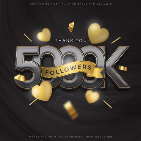 Premium Vector 5000k Thank You Social Media Followers And Subscribers