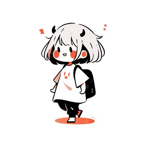 손으로 그린 만화 소녀 라인 문자 자료 만화 손그림 소녀 Png 일러스트 및 이미지 에 대한 무료 다운로드 Pngtree