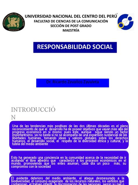 Clase Uncp 1 Descargar Gratis Pdf Responsabilidad Social