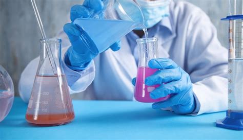 Premium Photo Girl Working With Flask In A Laboratory