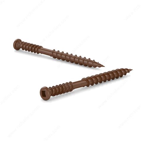 Composite Screw Square Drive Reverse Thread Regular Wood Point Type
