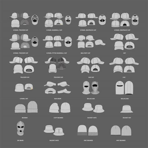 70 Fitted Hat Template Stock Illustrations Royalty Free Vector
