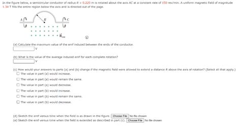 Solved N The Figure Below A Semicircular Conductor Of Chegg