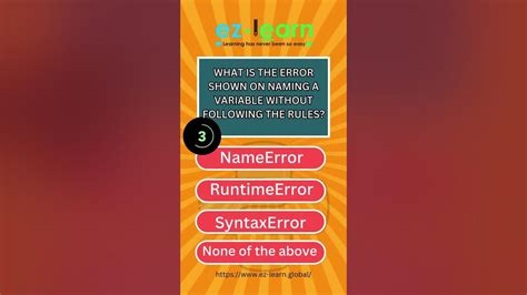 Python Interview Prep Variable Naming Errors Ezlearnglobal Youtube