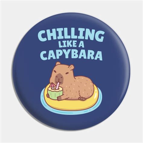 Capybara On A Pool Float Chilling Like A Capybara Funny Capybara