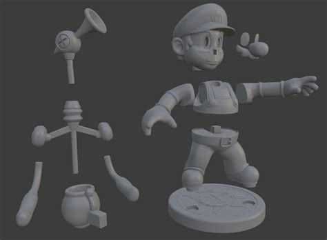 Super Mario Sunshine 3d Printable Statue 3d Model 3d Printable Cgtrader