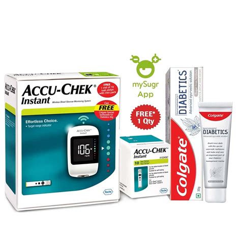 Buy ACCU CHEK INSTANT S GLUCOMETER WITH 10 STRIPS WITH FREE 30GM PACK