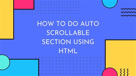 Laravel Tutorial Auto Scrollable Section Using Html Youtube