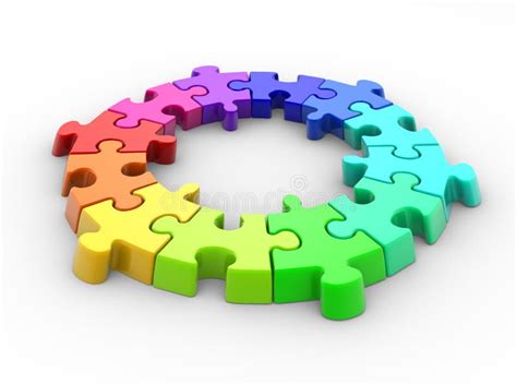 Puzzle Round Base With 5 Options Stock Vector Illustration Of Ideas