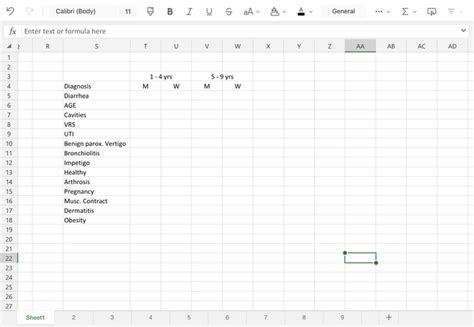 how to classify data with different criteria between multiple sheets