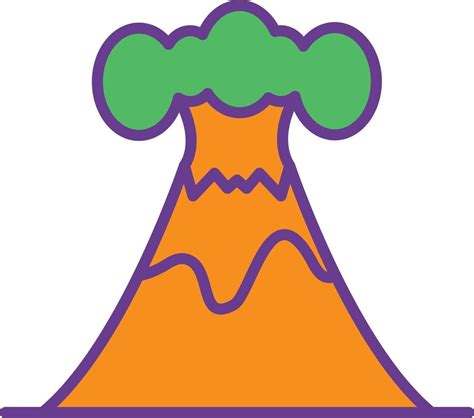 Volcano Line Filled Two Color 9811034 Vector Art At Vecteezy
