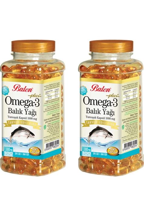 Balen Omega 3 Balık Yağı 100 Yumuşak Kapsül 1000 Mg 2 Adet - Fiyatı ...
