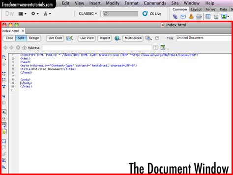 Free Dreamweaver Tutorials Adding And Formatting Text Getting