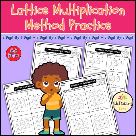 Lattice Method Multiplication Multi Digit Worksheets Made By Teachers