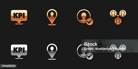 핵심성과지표 담당자가 있는 위치 계정 생성 화면 및 프로젝트 팀 기본 아이콘을 설정합니다 벡터 개념에 대한 스톡 벡터 아트 및 기타 이미지 Istock