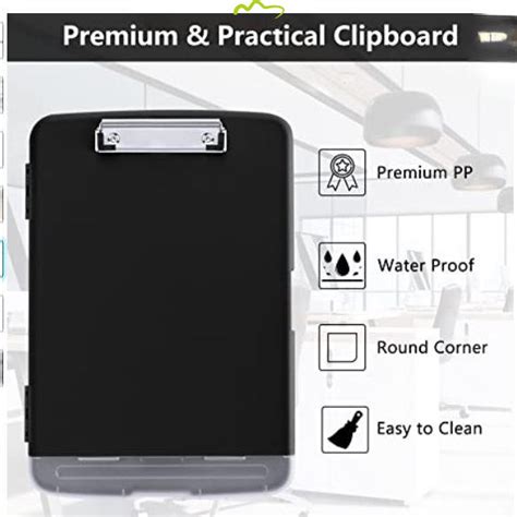 Idelafe A4 Multifunctional File Folder Organizer Plastic Clipboard Box