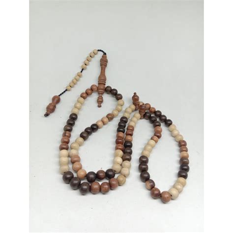 Jual Tasbih Kombinasi 3 Kayu Stigi Kemuning Nibung Unik Artistik