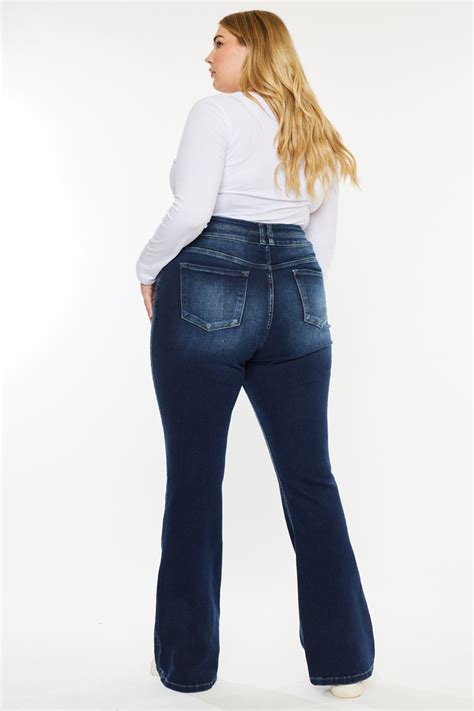 Samaria High Rise Skinny Bootcut Jeans Plus Size Official Kancan Usa