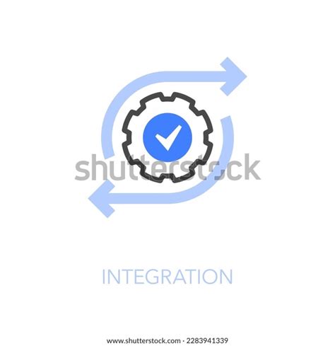 Simple Visualised Integration Icon Symbol Cogwheel Stock Vector Royalty Free 2283941339