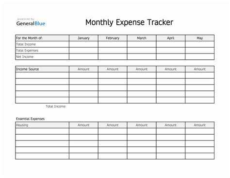 Excel Expense Tracker Template