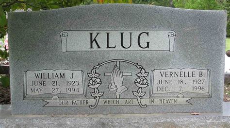 William J Klug 1923 1994 Find A Grave Memorial