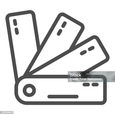 팬톤 팔레트 라인 아이콘입니다 흰색으로 격리된 색상 가이드 벡터 그림입니다 컬러 스와이 개요 스타일 디자인 웹 및 응용