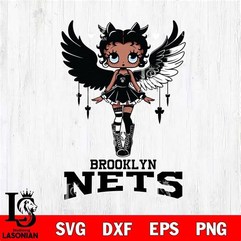 Brooklyn Nets Anglel Black Fan Girl Betty Boop Lasoniansvg