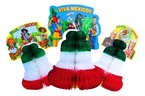 Decoración Campana 2 Tricolor Fiestas Patrias Oropel 10pz Mercadolibre