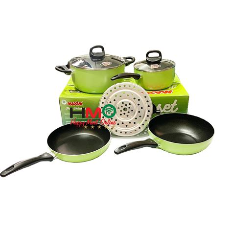 Jual Maxim New Halania Panci Set Teflon Pcs Dengan Tutup Kaca