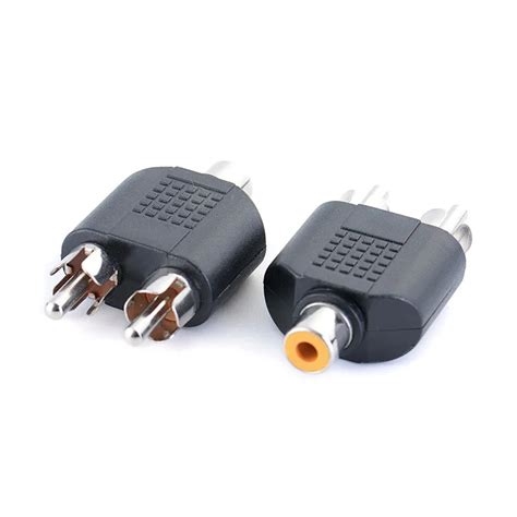 Rca Y 분배기 Av 오디오 비디오 플러그 변환기 남성 여성 플러그 2 인 1 어댑터 1 개 Aliexpress