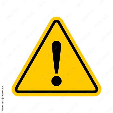 Warn Sign With Exclamation Mark Alert Sign Attention Mark Caution Icon Danger Warning Yellow