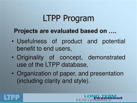 Ppt Ltpp Program Powerpoint Presentation Free Download Id4226307