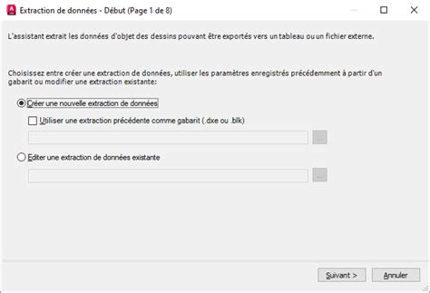 Assistant d extraction des données