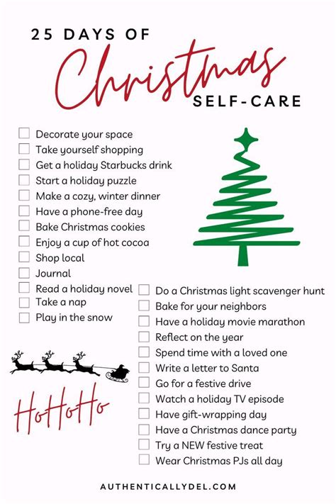 25 Days Of Christmas Self Care Artofit