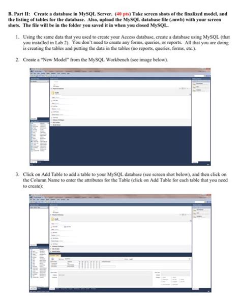 B Part Ii Create A Database In Mysql Server