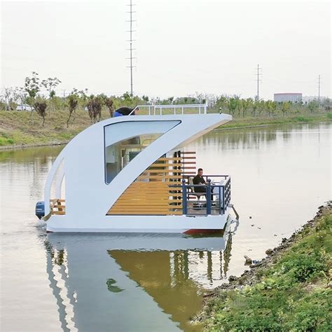 Allhouse Storm Wind Resistant Houseboat Pontoon Prefab House Boat