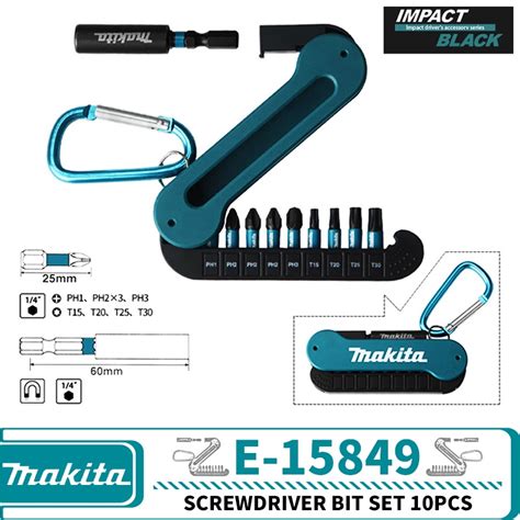 Makita E 15849 Impact Black Screwdriver Bit Set Power Tool Accessories