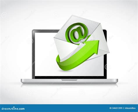 Email Illustration Sending Or Receiving Email Concept Illustration