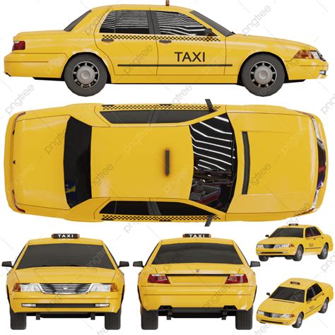 Carro Táxi Todas As Vistas Transparentes PNG Carro De Táxi Táxi