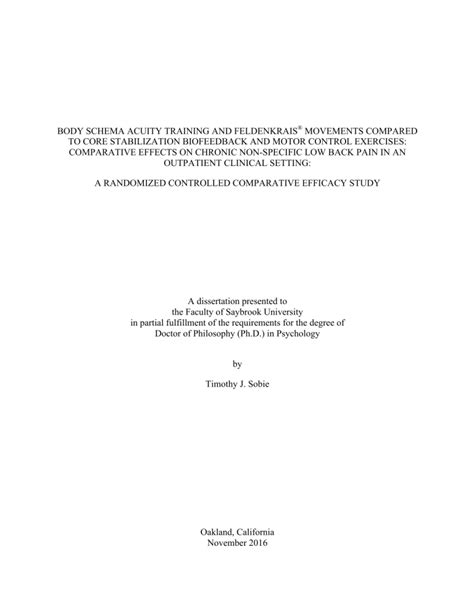 Body Schema Acuity Training And Feldenkrais