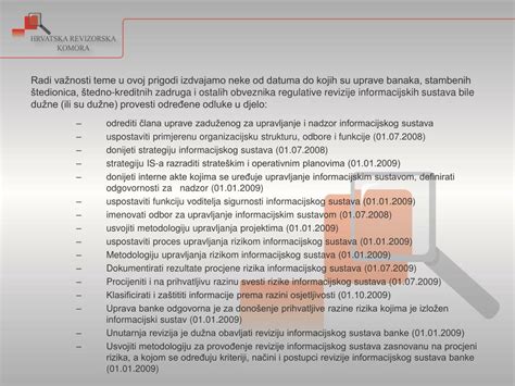 Ppt Kako Provesti Reviziju Informacijskih Sustava Regulativa I
