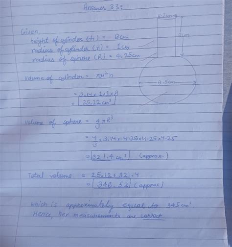 Mensuration Calculation Approximation R Cbse