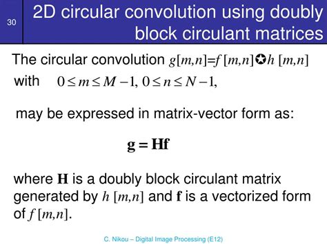 PPT Filtering In The Frequency Domain Circulant Matrices And Convolution PowerPoint