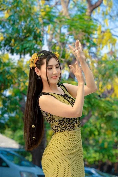 May Thit Lwin Wyne Wyne Myanmar Traditional Dress Traditional