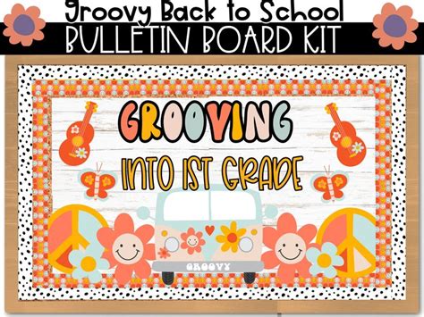 Retro Back To School Groovy Bulletin Board Kit Retro Vibes Theme