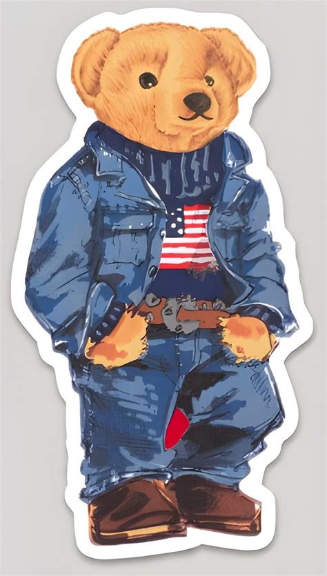 Polo Bear Ralph Lauren Sticker Laptop Sticker Bumper Etsy